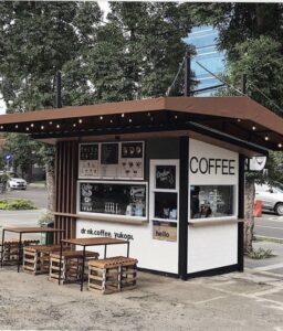 ไอเดีย ซุ้มกาแฟมินิมอล สำหรับร้านคาเฟ่เล็กๆ สาย Cool - BaanAZ